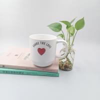 China 15 Oz White Ceramic Coffee Mug 440ml Handcrafted Pottery with Silk Printing for sale