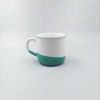China Hand Painted 14OZ 410ml Enamel Look Stoneware Mug Creative Elegant for sale