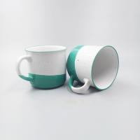 China Hand Painted 14OZ 410ml Enamel Look Stoneware Mug Creative Elegant for sale