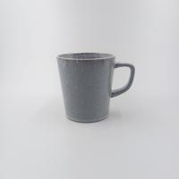 China Custom Stoneware Spot Color Glaze Ceramic Coffee Mug 13oz Promotional V-Shaped Cup for sale