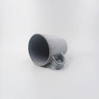 China Custom Stoneware Spot Color Glaze Ceramic Coffee Mug 13oz Promotional V-Shaped Cup for sale