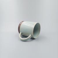 China Reactive Color Glazed Ceramic Mug With Two Colors Mixed Stoneware Coffee Cup for sale