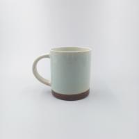 China Reactive Color Glazed Ceramic Mug With Two Colors Mixed Stoneware Coffee Cup for sale