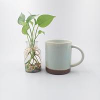 China Reactive Color Glazed Ceramic Mug With Two Colors Mixed Stoneware Coffee Cup for sale