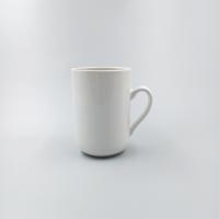 China Daily Use Round 400ml White Ceramic Tea Cups , 14 Oz White Coffee Mugs for sale
