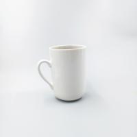 China Daily Use Round 400ml White Ceramic Tea Cups , 14 Oz White Coffee Mugs for sale