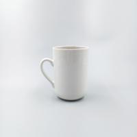 China Daily Use Round 400ml White Ceramic Tea Cups , 14 Oz White Coffee Mugs for sale