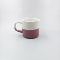 China 12oz Double-Deck Tone Color Glazed Ceramic Coffee Mug for sale