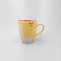 China BV Certified 10cm Stoneware Coffee Mugs Double Color Glazed 1280 Degree Fired for sale