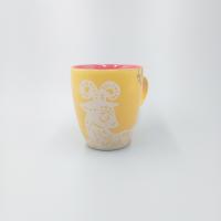 China BV Certified 10cm Stoneware Coffee Mugs Double Color Glazed 1280 Degree Fired for sale