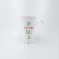 China Custom Porcelain Christmas Santa Mug 11oz Ceramic Coffee Cup OEM for sale