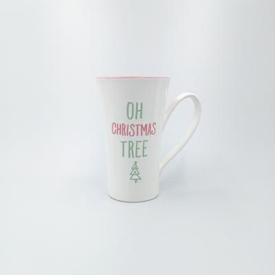 China Custom Porcelain Christmas Santa Mug 11oz Ceramic Coffee Cup OEM for sale