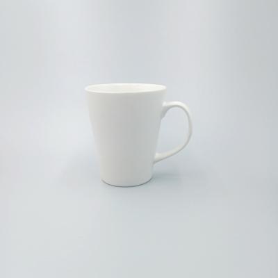 China Wholesale New Bone China White Coffee Cup 13oz Custom Logo OEM Microwave Safe for sale