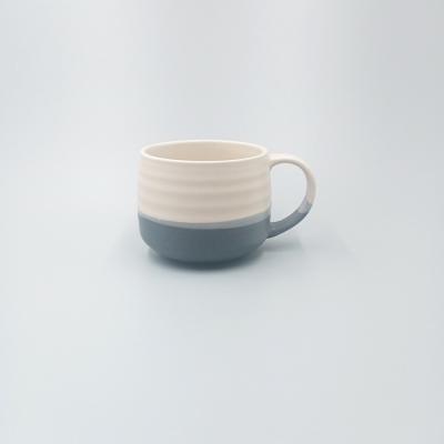 China FDA Diameter 9cm Ceramic Stoneware Mugs Durable Glazed With Handle for sale