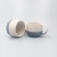 China FDA Diameter 9cm Ceramic Stoneware Mugs Durable Glazed With Handle for sale
