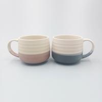 China Double Glazed Ceramic Big Belly Coffee Mug 13oz OEM Custom with SGS Certification for sale
