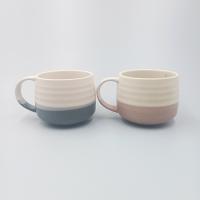 China Double Glazed Ceramic Big Belly Coffee Mug 13oz OEM Custom with SGS Certification for sale