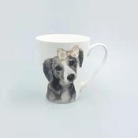 China Glazed Porcelain Tea Coffee Cup 13oz Wholesale Promotional Mugs with Animal Design Custom Logo for sale