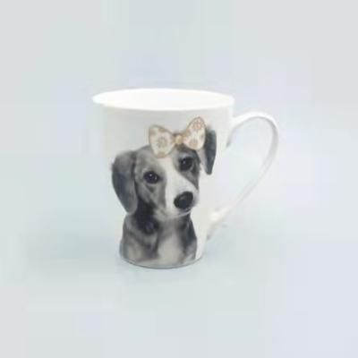 China Glazed Porcelain Tea Coffee Cup 13oz Wholesale Promotional Mugs with Animal Design Custom Logo for sale