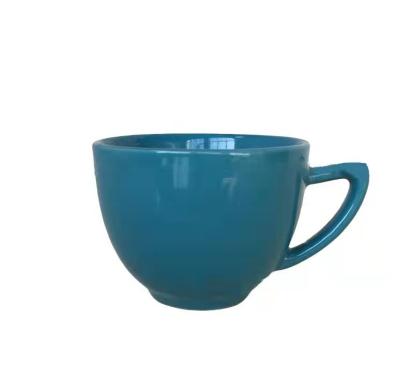 China 3oz Color Glazed Coating CeramicCoffee Mini Cup With Custom Handle for sale