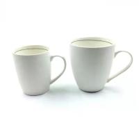 China 21oz 600ml Matte White Nordic Ceramic Tumbler Restaurant Use Big Size Coffee Mug for sale
