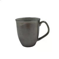 China Matte Black Gold Crackle Glaze Large Ceramic Stoneware Mugs for sale