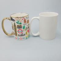 China Custom Electroplating Decal Ceramic Mugs 14oz Eco-Friendly New Bone China for sale