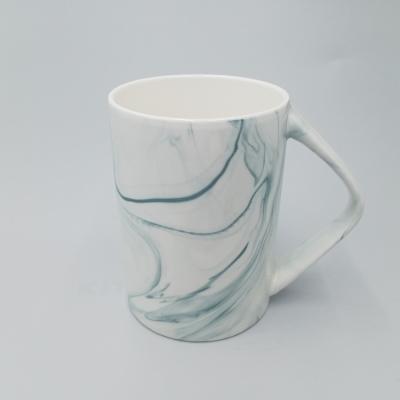 China Marble Texture Glaze New Bone Milk Coffee Mugs 14 OZ for sale