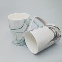 China Marble Texture Glaze New Bone Milk Coffee Mugs 14 OZ for sale