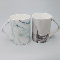 China Marble Texture Glaze New Bone Milk Coffee Mugs 14 OZ for sale