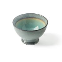 China Ice Crackle Glaze High Footed Salad Bowl 5.5 Inches Stoneware Custom Color for sale