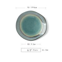 China Ice Crackle Ceramic Glaze Stoneware Irregular 6.5 Inches For Nut Fruit for sale