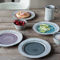 China Glazed Ice Crack Porcelain Dinner Plate 8.5 Inches Stoneware Ceramic for sale
