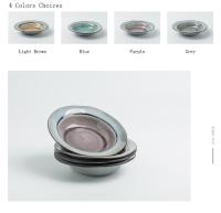 China Custom Logo 8.25 Inch Ceramic Salad Mixing Bowls Ice Crackle Glazed Stoneware 1300C for sale