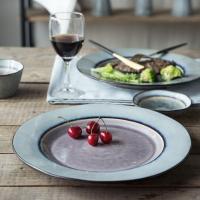China Ice Crackle Glaze Beef Ceramic Dinner Plates Creative 11.5 Inches for sale
