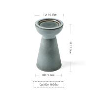 China Ice Crackle Glaze Ceramic Candlestick Holder 4.1x6.8 Inches for Dining Room Home Decoration for sale