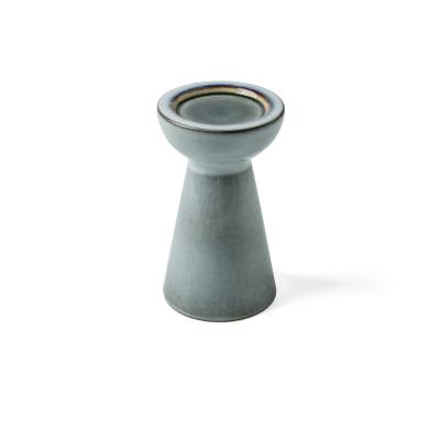 China Ice Crackle Glaze Ceramic Candlestick Holder 4.1x6.8 Inches for Dining Room Home Decoration for sale