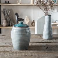 China Ice Crack Glaze Seal Ceramic Storage Jar With Lid for sale