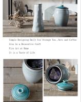 China Ice Crack Glaze Seal Ceramic Storage Jar With Lid for sale