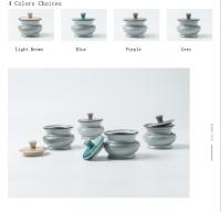 China Modern Kitchen Grey Ceramic Food Storage Jars Unique Glazed For Sugar for sale
