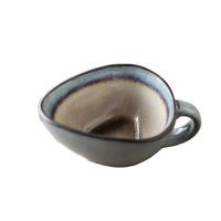 China Ice Crackle Glaze Tea Ceramic Cup Irregular Triangle Shaped 3oz Porcelain for sale