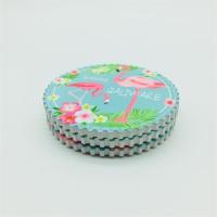 China Flamingo Printed Absorbent Ceramic Cork Backing For Coasters for sale