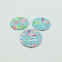 China Flamingo Printed Absorbent Ceramic Cork Backing For Coasters for sale
