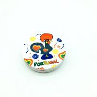 China Round Absorbent Ceramic Drink Coasters Stain Resistant for sale