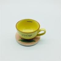 China Custom Ceramic Absorbent Drink Coaster 10cm Non Slip Cork Base for Home Hotel Restaurant for sale