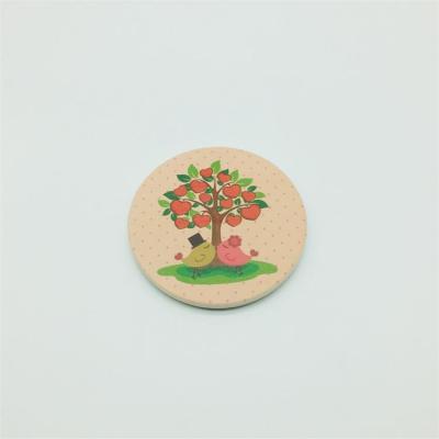 China Custom Ceramic Absorbent Drink Coaster 10cm Non Slip Cork Base for Home Hotel Restaurant for sale