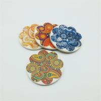 China Cork Backing Ceramic Drink Coasters Absorbent For Cups And Mugs for sale