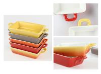 China Nordic Double Handle Nonstick Ceramic Baking Tray Set 3-Piece Oven Safe 500°F for sale