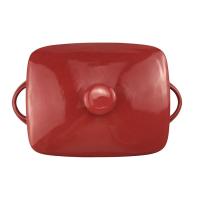 China Rectangular Ceramic Casserole Dish Set 24x18.8cm Bakeware with Lid Oven Safe for sale