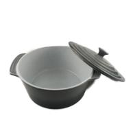 China Restaurant Round Ceramic Fondue Pot With Two Handles for sale